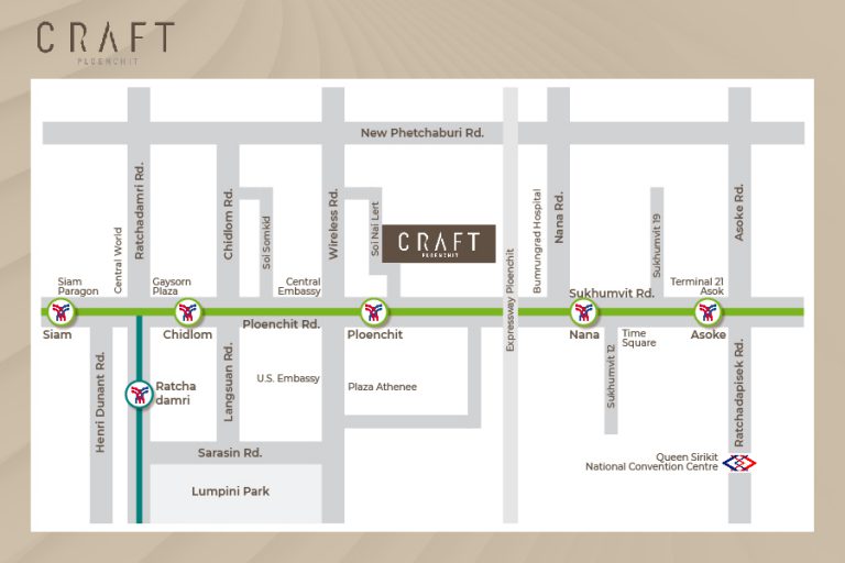 Craft Ploenchit (คราฟท์ เพลินจิต) คอนโด Luxury ที่จอดรถถึง 90% ใกล้ BTS ...